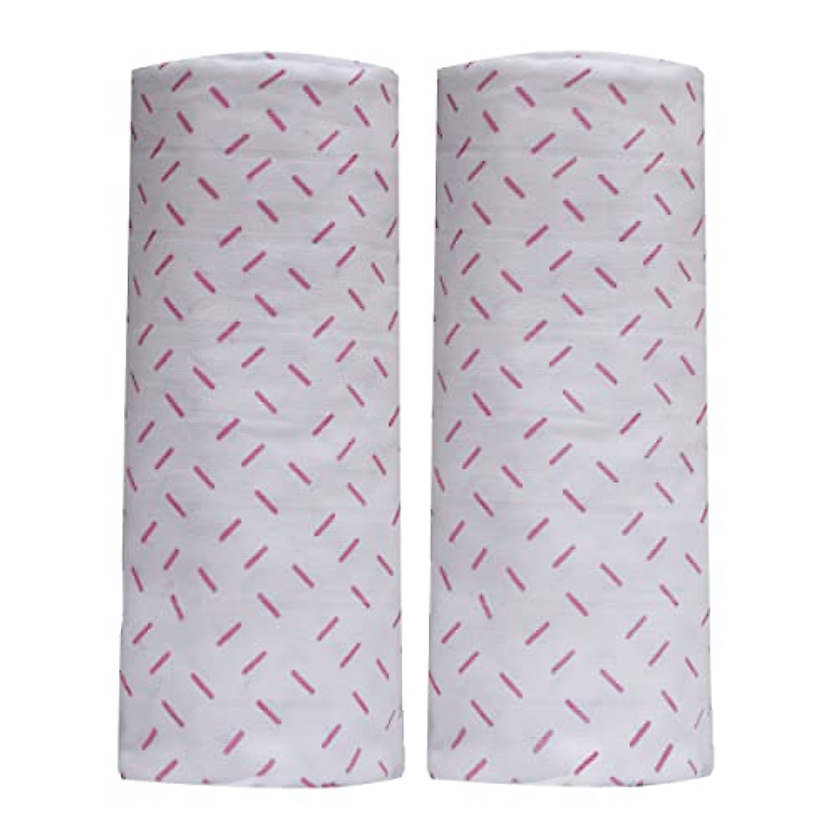 Swaddle Blankets| Receiving Blanket|Organic Cotton Breathable and Skin-Friendly Soft Muslin Swaddle Blankets for Boys| Baby Essentials, Registry & Gift | 48”x48” 2-Pack Pink Lines