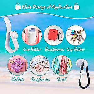 Palksky 6Pcs Inserts Hooks Accessories for Bogg Bag - Insert Charm, Cup Holder Connector, Key Holder, Sturdy and Durable Compatible with Simply Southern Rubber Beach Totes Bags