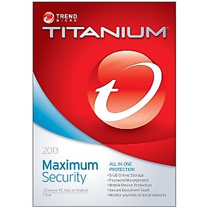 Trend Micro Titanium Maximum Security 2013 3-Users [Old Version]