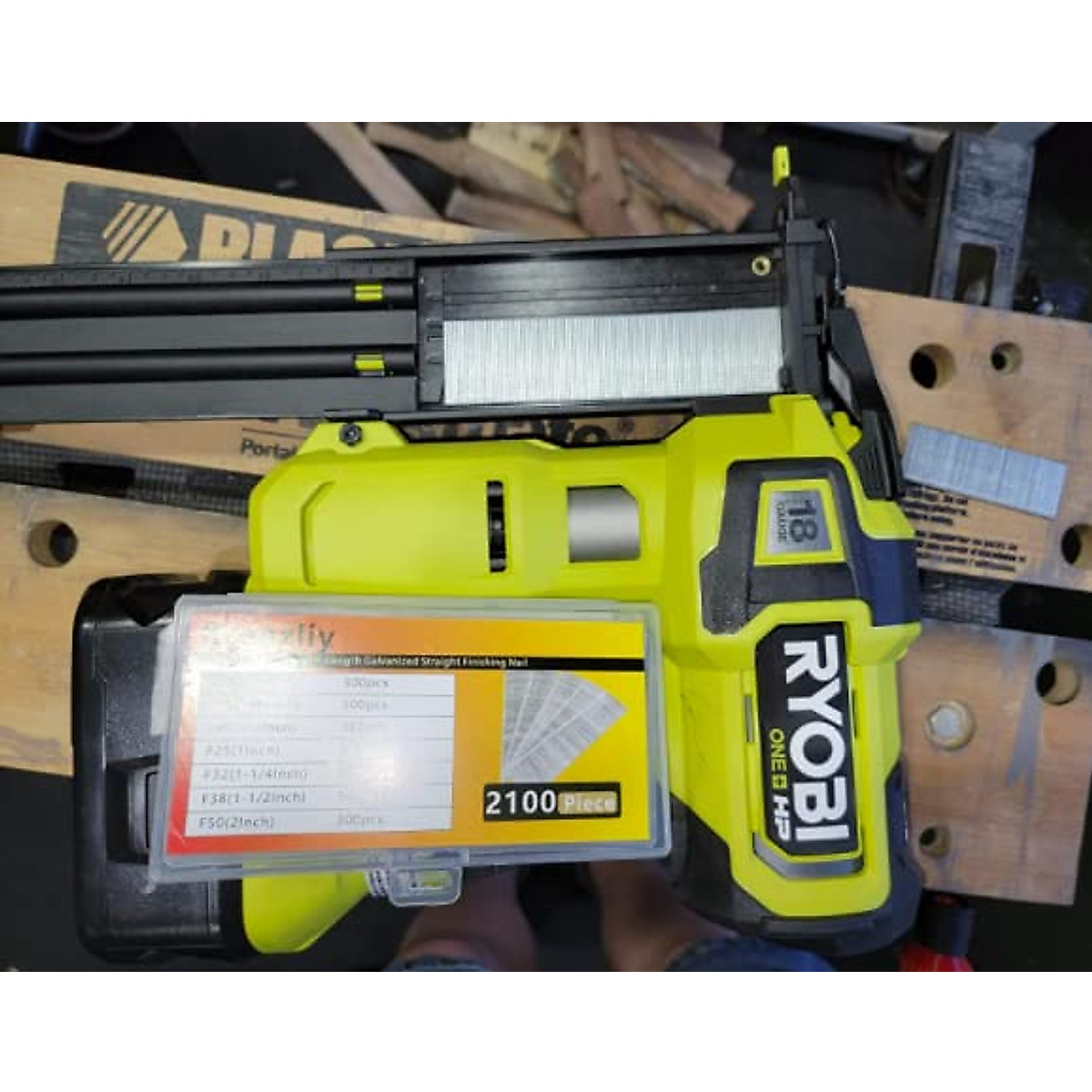 Breezliy 2100 PCS Brad Nails 7 Sizes multi-Length Galvanized Straight Finishing Nail,Each specification has an independent sponge anti-collision packaging