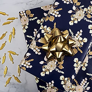 MAYPLUSS Wrapping Paper Roll - Mini Roll - 17 inch X 120 inch Per roll - Pink Polkas Dots, Stripe & Black Floral Design (42.3 sq.ft.ttl)