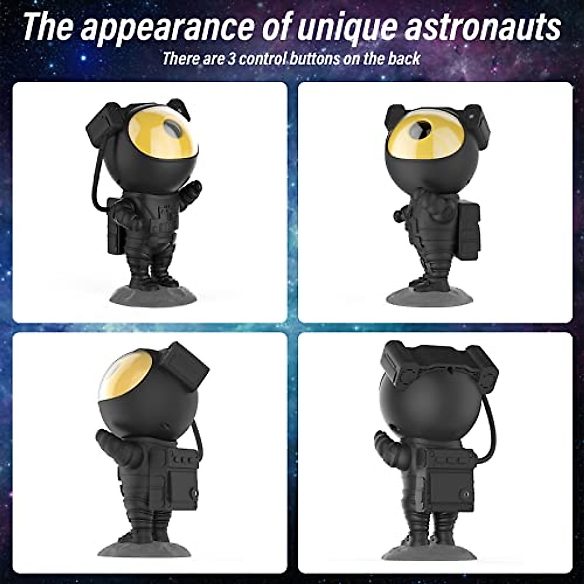 BestYiJo Astronaut Light Projector, Galaxy Projector Night Light 3D Nebula Decor lamp for Kids Room with Remote Control, 8 Color Modes Star Projector for Bedroom Ceiling Gaming Room Decor