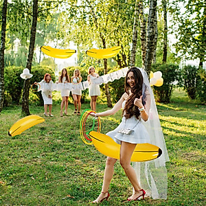 Jishi Inflatable Banana Ring Toss Game, Bachelorette Party Games for Naughty Funny Bridal Shower Engagement Decorations, Summer Water Fun, Pool Toys & Floats, Beach Activities for Adults Women Lesbian