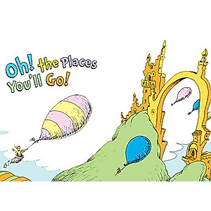 Dr. Seuss Day Castle Congrats Photography Backdrops 5x3ft Oh The Places You'll Go Adventure Begins Photo Background for Back to School Kids' Party Banner Dessert Cake Table Decor Prop