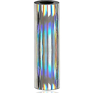 Silver Holographic Vinyl Permanent, 12" x15 FEET Rainbow Holographic Vinyl Roll, Chrome Holographic Sticker Vinyl for Cricut, Silhouette, Signs, Decals by Turner Moore Edition (15FT)