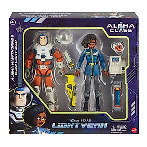 Disney Lightyear Alpha Class Alisha Hawthorne & Buzz Lightyear Articulated Action Figure 2 Pack Lightyear Movie