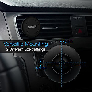 TechMatte Magnetic Car Phone Mount (2-Pack) - Universal Air Vent Magnetic Phone Mount Holder (2-Pack, Black)