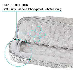 Lacdo 13.3 Inch Laptop Sleeve for 13 Inch MacBook Air | MacBook Pro Retina 2012 - Early 2016 | 12.9 Inch iPad Pro | Surface Book | 360° Protective HP Dell ASUS Chromebook Case, Water Repellent, Gray