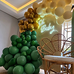 Sage Green Balloon Arch Kit- 120pcs Balloon Garland Kit 18/12/10/5 Inch Latex Balloons for Birthday Decorations Baby shower Wedding Party Balloon (Sage Green, 120PCS 18/12/10/5in)