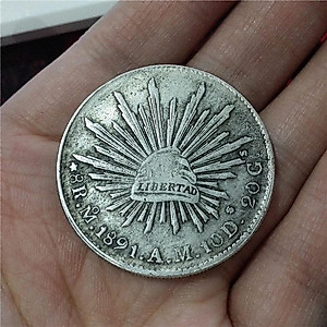 MKIOPNM Coin Collection Commemorative Coin 1891 Mexican Trade Silver Silver Polish Slim Silver Eagle Ocean Mong Coin Silver Coin Collection Asia Coin