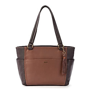The Sak womens Ashby Satchel In Leather, Teak Black, One Size US