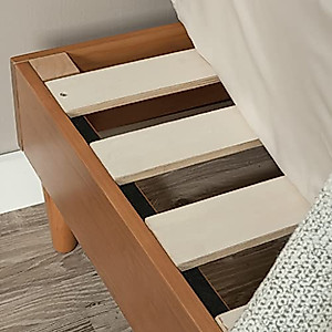 Sauder Cannery Bridge Round Leg Queen Platform Bed, Sindoori Mango Finish