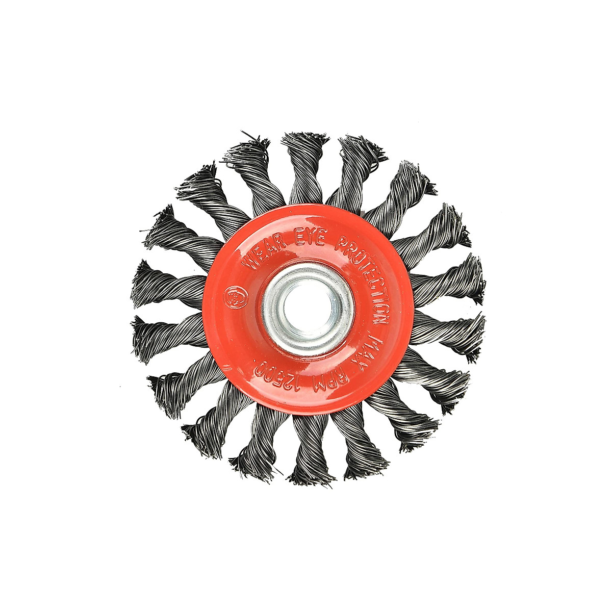 Aain 10 PCS - 4 Inch Twist Knotted Wire Wheel Brush for Grinders and Angle Grinder - 5/8 Inch-11 Threaded Arbor - 0.020 Inch Carbon Steel Wire,4" x 5/8-Inch | 11 UNC (AQ19A10)