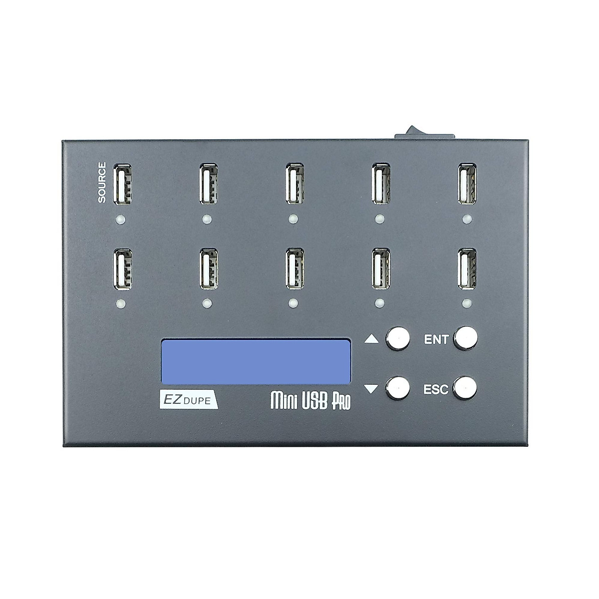 EZ DUPE 1 to 9 USB Duplicator - Standalone USB 2.0/3.0/3.1 Flash Media Thumb Drive/USB Hard Drive Compact Cloner Copier & Eraser (DM-FU0-10V09B / MiniUSB Pro),Black