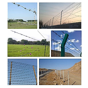 328FT (100m) Barbed Wire, 16 Gauge 4 Point Barbed Wire Fence