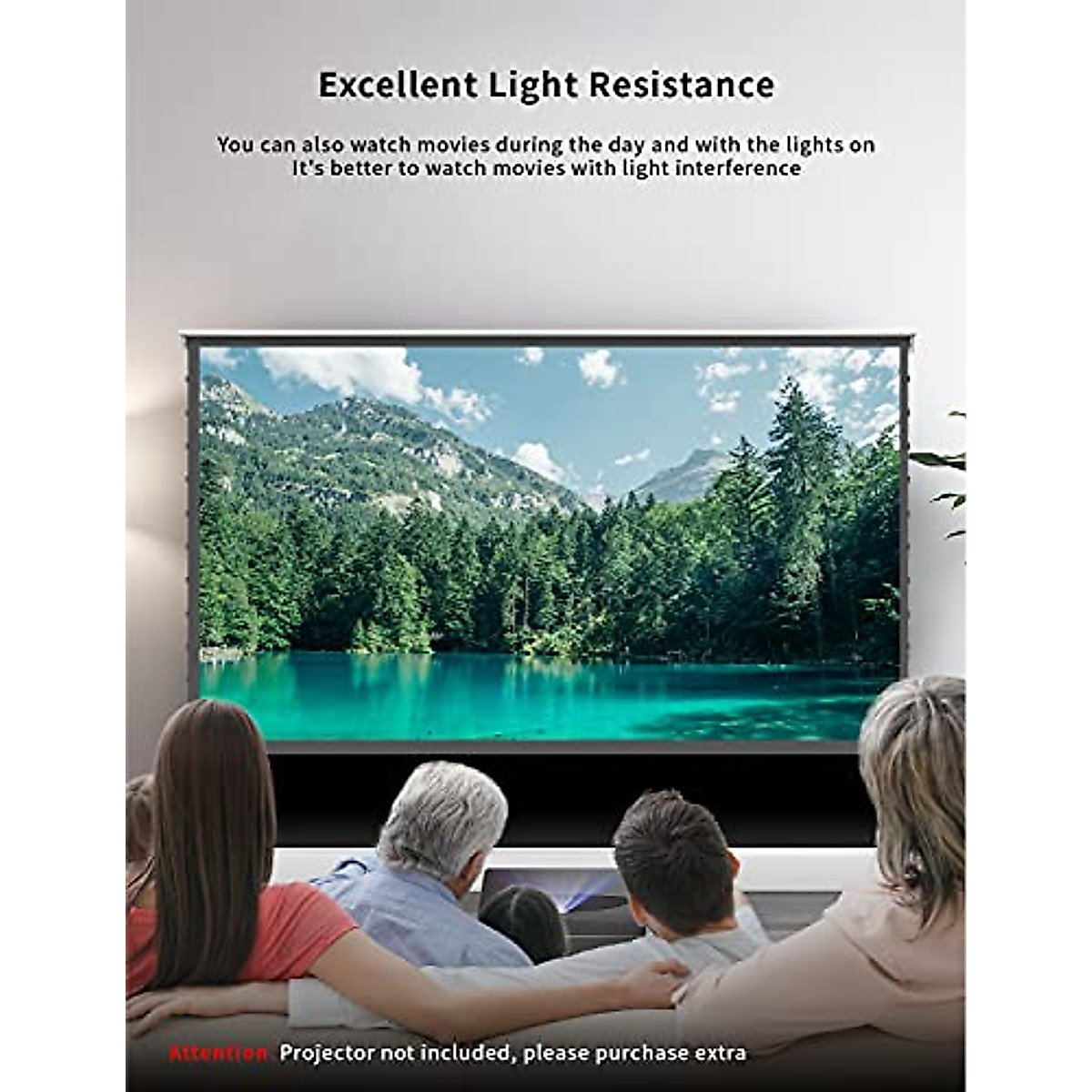 VIVIDSTORM-Projector Screens S PRO 120inch Electric Tension Floor Rising Screen,Motorized Portable self-Rising ALR Movie Theater Office for 4K 8K HD Ultra Short Throw Laser Projector,VWSDSTUST120H-WB