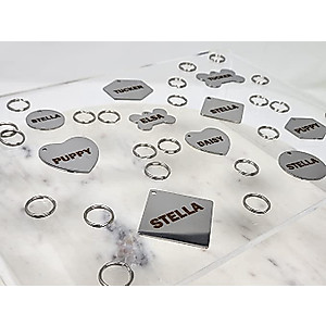 Dr. Fremont's Stainless Steel Custom Pet ID Personalized Engraved Identification Cat and Dog Tags with Custom Text, Many Shapes Including Bone, Heart, Circle (Gold Stainless Steel, Large Bone)