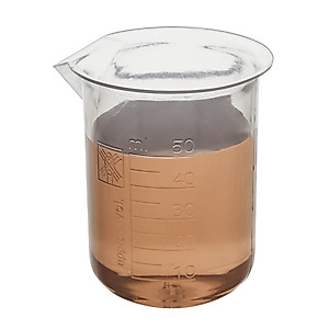 5 Piece Premium Laboratory Plastic Beaker Set, Made of High Clarity Polypropylene with Raised Graduations, 50 mL, 100 mL, 250 mL, 500 mL, and 1000 mL (Autoclavable)