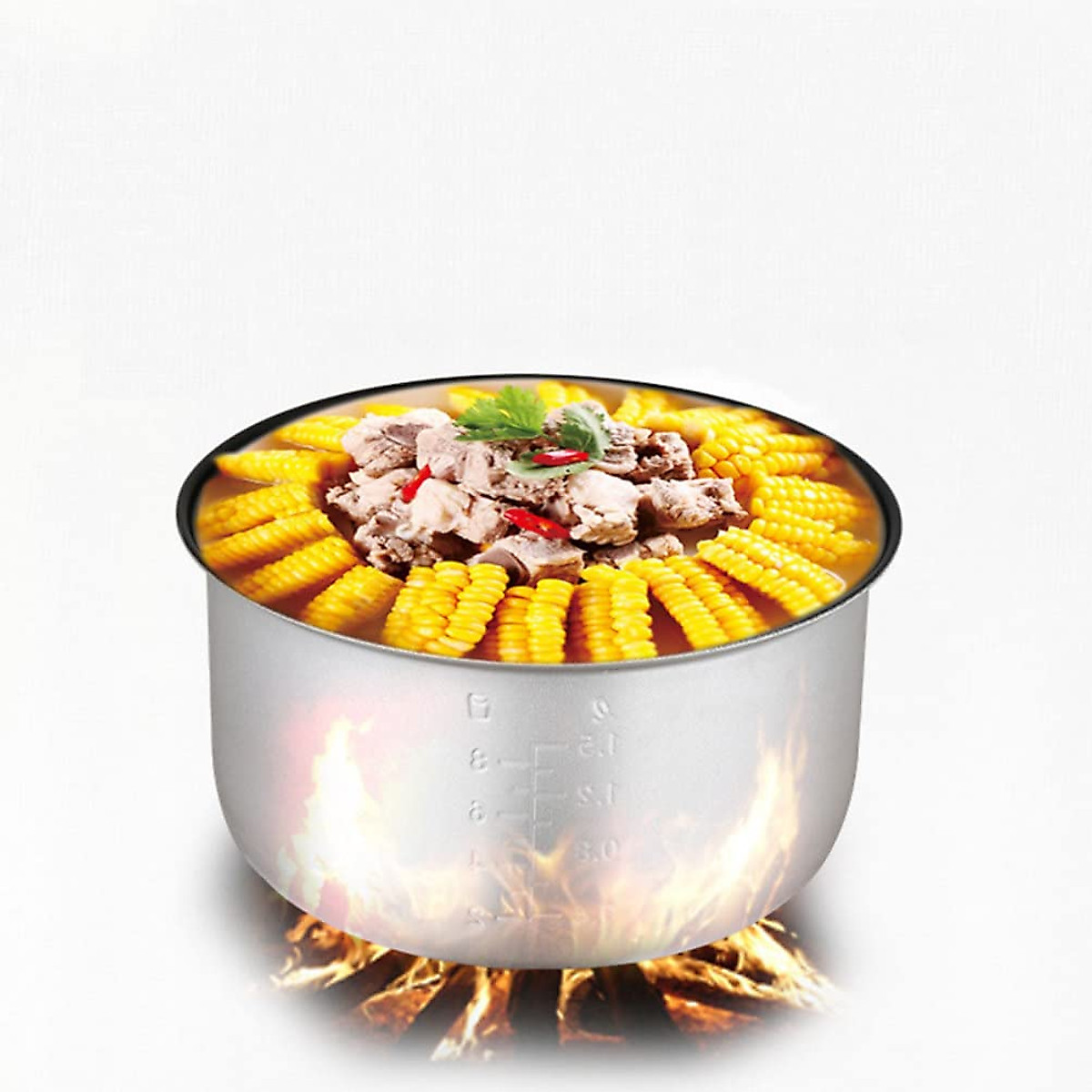 Rice Cooker Inner Pot Rice Cooker Liner Non- stick Rice Cooking Container Rice Maker Accessories for Rice Maker Cooker 2 L