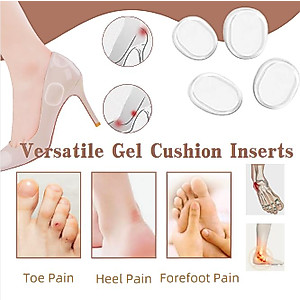 Heel Grips, 8PCS Heel Inserts, 12PCS Shoe Inserts, Gel Heel Cushion Inserts for Women Men, Adhesive Shoe Pads for Loose Shoes, Heel Slipping, Rubbing
