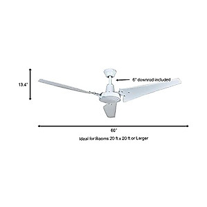 Hampton Bay Industrial 60 in. White Energy Star Ceiling Fan