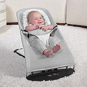 Boppy Head Support Noggin Nest, Sage Watercolor Leaves, for 3- or 5-Point Harness Systems, Helps Prop Baby’s Head in Bouncers, Strollers and Swings, 0-4 Months