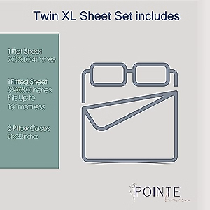 Pointehaven Heavy Weight Flannel Cotton Sheet Set, Twin XL, Plaid Sage