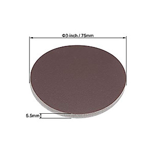 uxcell 3-Inch Sanding Sponge Hook and Loop Sanding Disc Wet/Dry for Car Wood Drywall Metal Brown Corundum 3000 Grit 20 Pcs