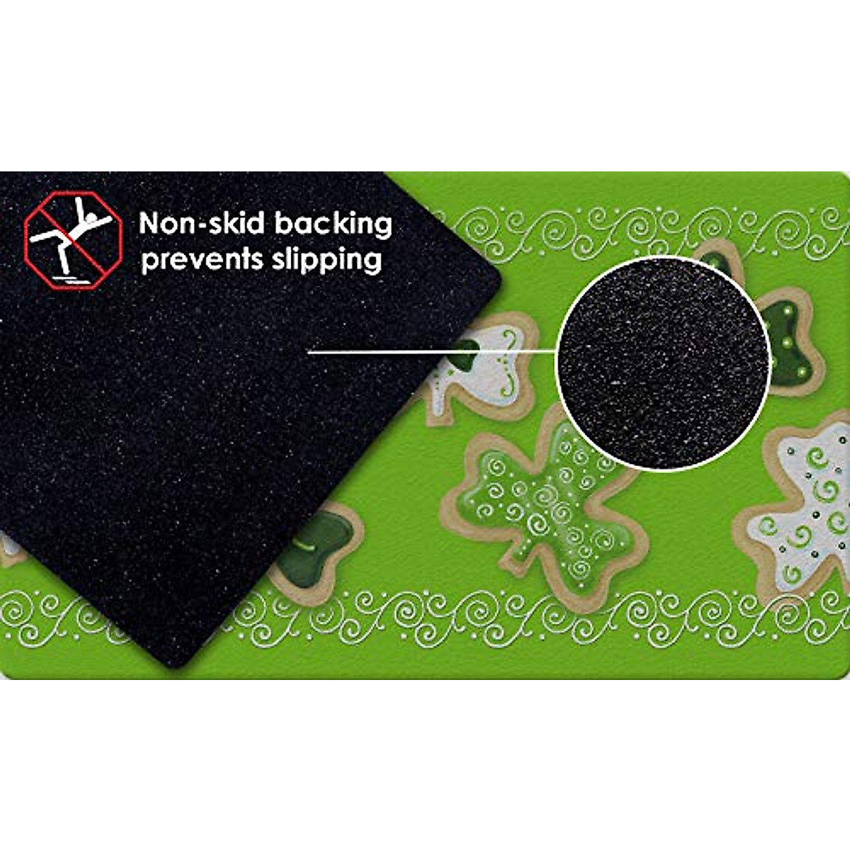 Toland Home Garden 800212 Shamrock Cookies St Pats Door Mat 18x30 Inch Spring Outdoor Doormat for Entryway Indoor Entrance