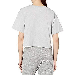 Champion womens Cropped Tee, Script Logo T Shirt, Oxford Gray-550757, Small US