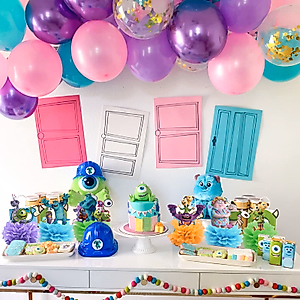 Monster Centerpieces Table Decorations, Monster Birthday Party Supplies, Monster Paper Flowers for Birthday Party Decorations