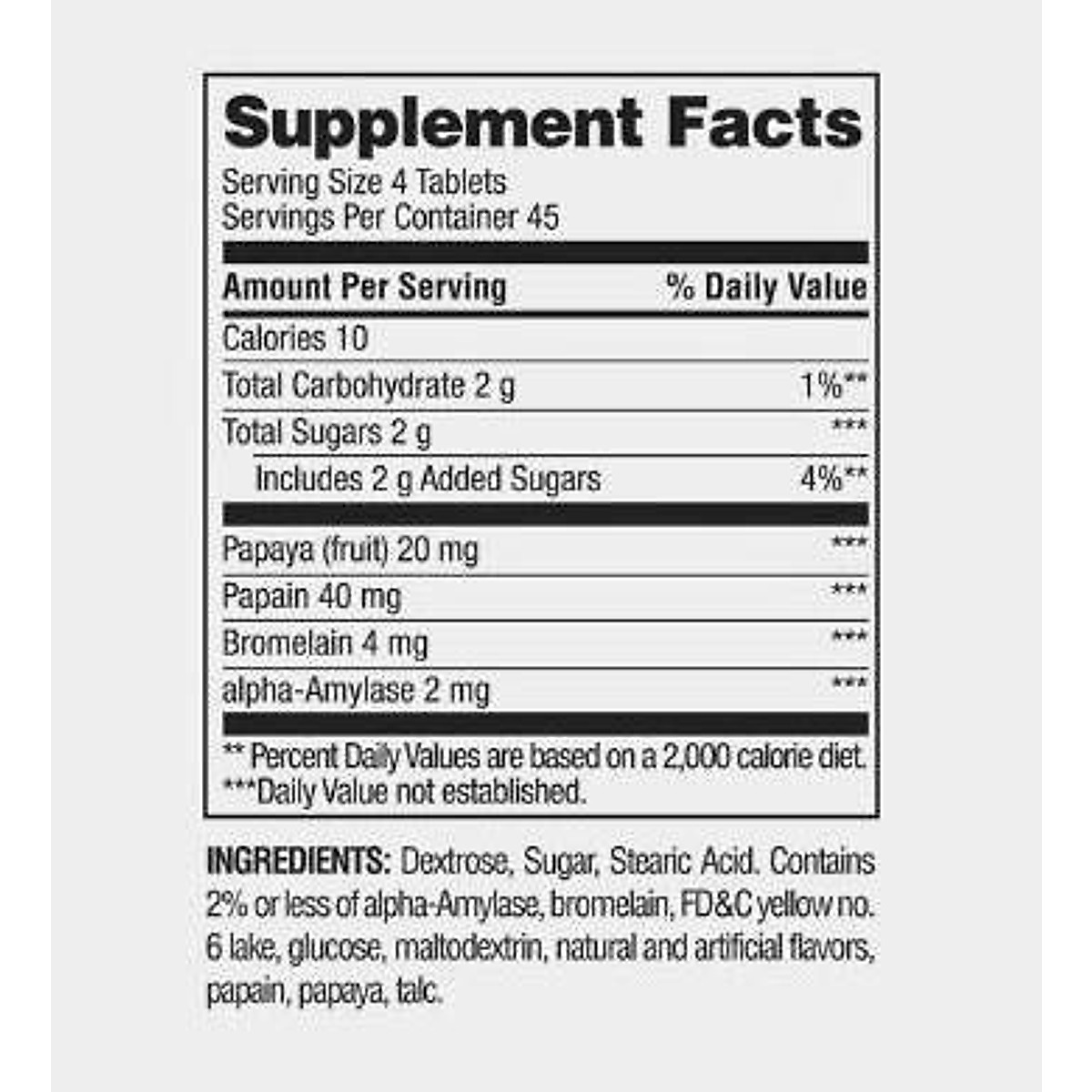 Spring Valley Chewable Papaya Enzyme Complex Tablets, 180 Count - (2 Pack)…
