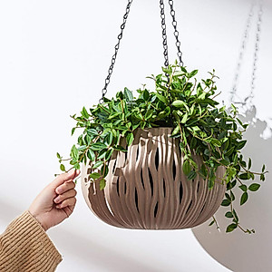 Happyyami Flowerpot Hanging Planter Natural Pot for Plants Garden planters and pots Plant Pot for Hanging Plant Wall Plant Holder Outdoor Hanging Basket Plant Hanger Ivy League Plastic vase
