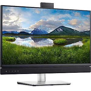 Dell 24, HD Video Conferencing Monitor - C2422HE with POP-UP 5MP IR Camera Dual 5W Integrated Speakers and a Dedicated Microsoft Teams Button,Gray