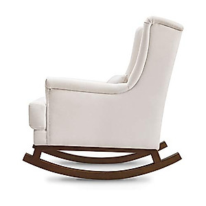 Namesake Miranda Wingback Rocker in Performance Cream Eco-Weave, Water Repellent & Stain Resistant, Greenguard Gold & CertiPUR-US Certified