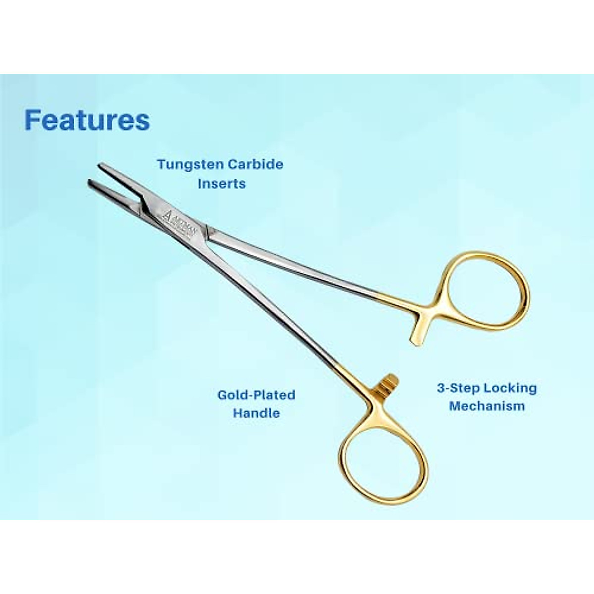 Mayo Hegar Needle Holder 6" Surgical Needle Driver with Tungsten Carbide Inserts by ARTMAN INSTRUMENTS