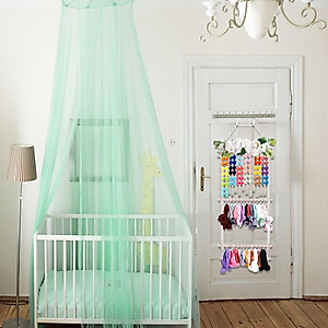 mligril Headband Holder for Girls Hair Bows, Baby Headbands Organizer Storage Hair Clips Hanger Storage Flower Boho Wall Hanging Decor for Nursery Room