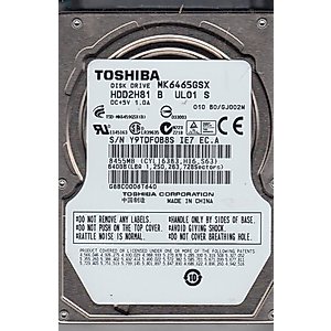 Toshiba 640GB Hard Drive | MK6465GSX