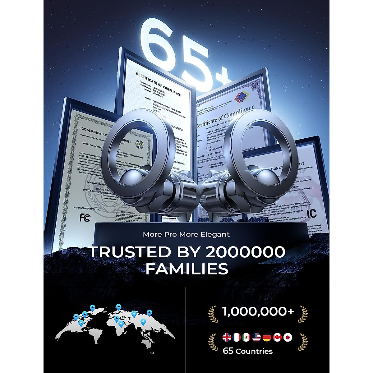 LISEN 2 Pack Fits MagSafe Car Mount - [24 Super Magnets] Magnetic Car Phone Mount, Air Vent Phone Holder Car, Hands Free Cell Phone Holder Clip for iPhone 15 14 13 Pro Plus Max Mini Mag Safe Case