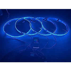 Sando Tech Dream Chasing Colors Flow 15.5‘’ LED Wheel Ring Lights Rim Lights Tire Lights Blue-Tooth App Controlled 4 Lights