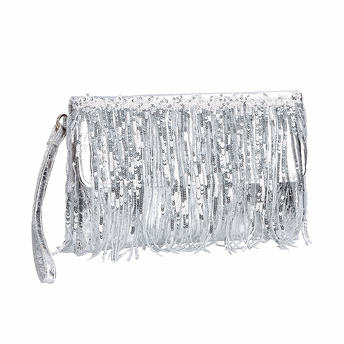 KUANG! Women Sparkling Glitter Evening Clutch Handbag Clutch Bag Sequin Tassels Purse Handbags for Party