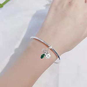 TGLS Sparkling Blue March Birthstone Heart Love Birthday Charm Compatible With Pandora Bracelets and Necklaces