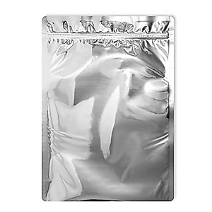 PackFreshUSA: Gallon (10" x 14") AirTight Seal-Top Mylar Bags – 500cc High-Capacity Oxygen Absorbers - Long-Term Food Storage - Genuine Standard Thickness -Air Tight - Heat Sealable - Food Grade - Rounded Corners - Free Guide - Pack of 50