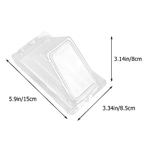 Hemoton 100pcs Clear Plastic Sandwich Packing Box Triangle Sandwich Holder Transparent Sandwich Container for Takeout and Lunch Packing