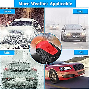 Car Heater, Portable Car Heater 12V 150W Car Windshield Defogger Fast Heating & Cooling Fan 2 in 1 Modes Fast Demisting Defroster for Cars SUV Truck and Trailer (Red1)