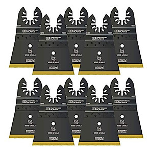 Imperial Blades IBOAT337-10 One Fit 2-1/2" Storm Titanium Wood & Nails Blade, 10PC, Multi