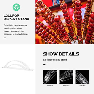 Yardwe Lollipop Display Stand Acrylic Lollipop Holder Arch Cake Pop Stand Candy Table Display for Weddings Baby Showers Birthday Party Halloween Christmas Transparent