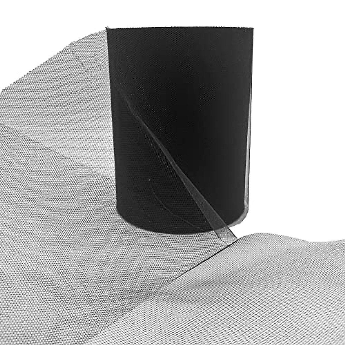 Gimgree Tulle Fabric Rolls, 6 Inch by 100 Yards (300 feet) Fabric Spool Tulle Ribbon, Bridal Solid Sheer Organza Fabric Bolt for Wedding and Decoration -Black