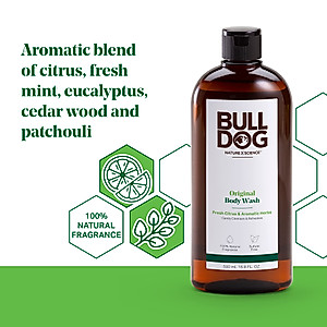 BULLDOG Mens Skincare and Grooming Body Wash, Original, 16.9 Fluid Ounce
