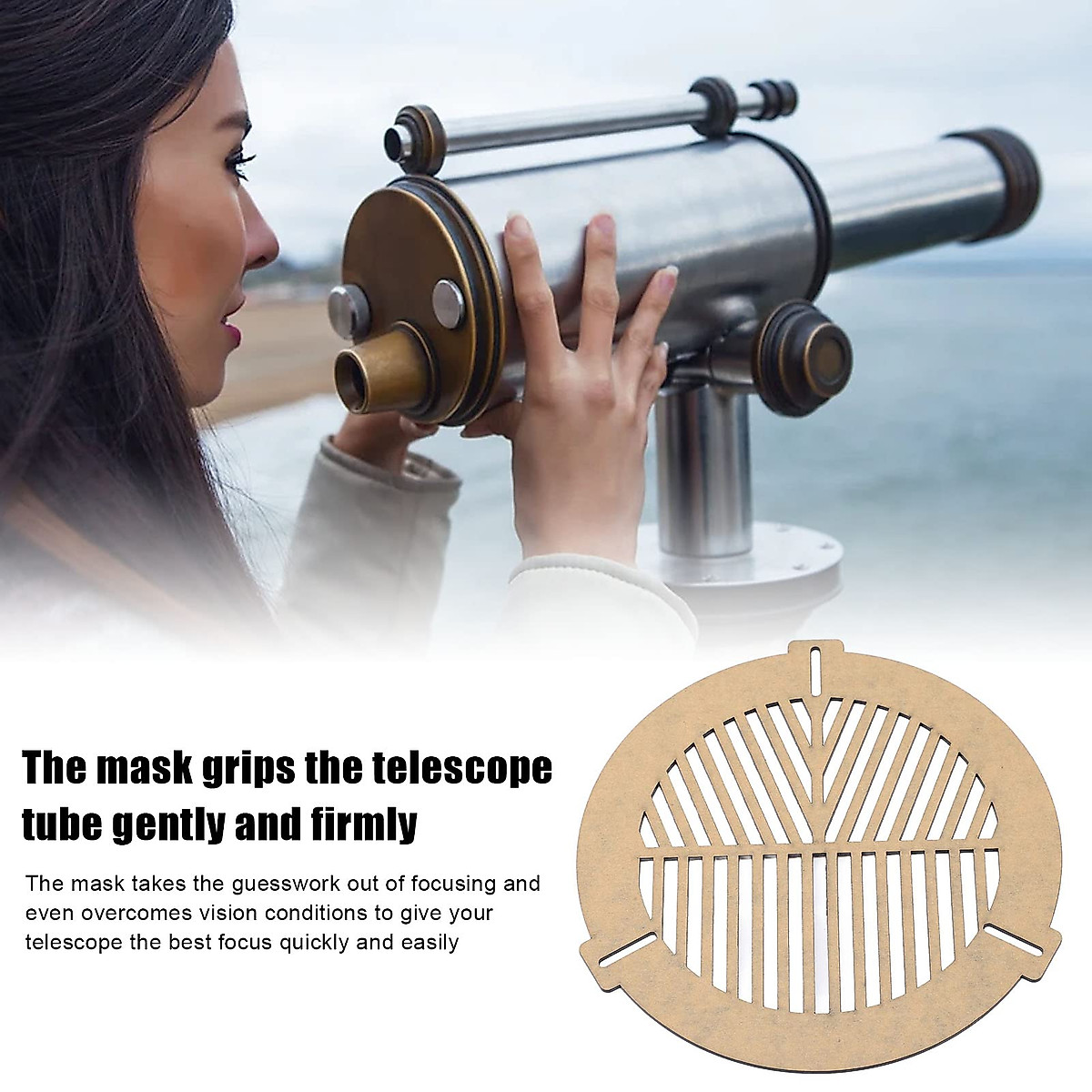 Bahtinov Mask Focusing Mask for Telescopes,Acrylic Focus Mask for a Tube Outer Diameter (OD) from 120mm-160mm,Telescope Accessories